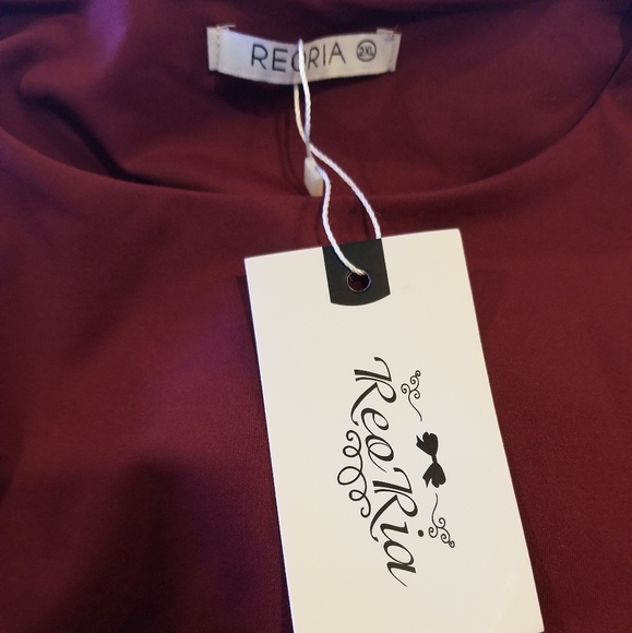 Reoria Tops Nwts Reoria Womens Burgundy Wine Sleeveless Halter Neck
